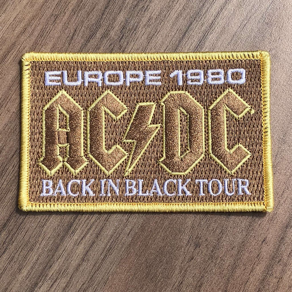 AC/DC - Back in Black Tour Europe 1980 (Embroidered Patch) | Todestrieb