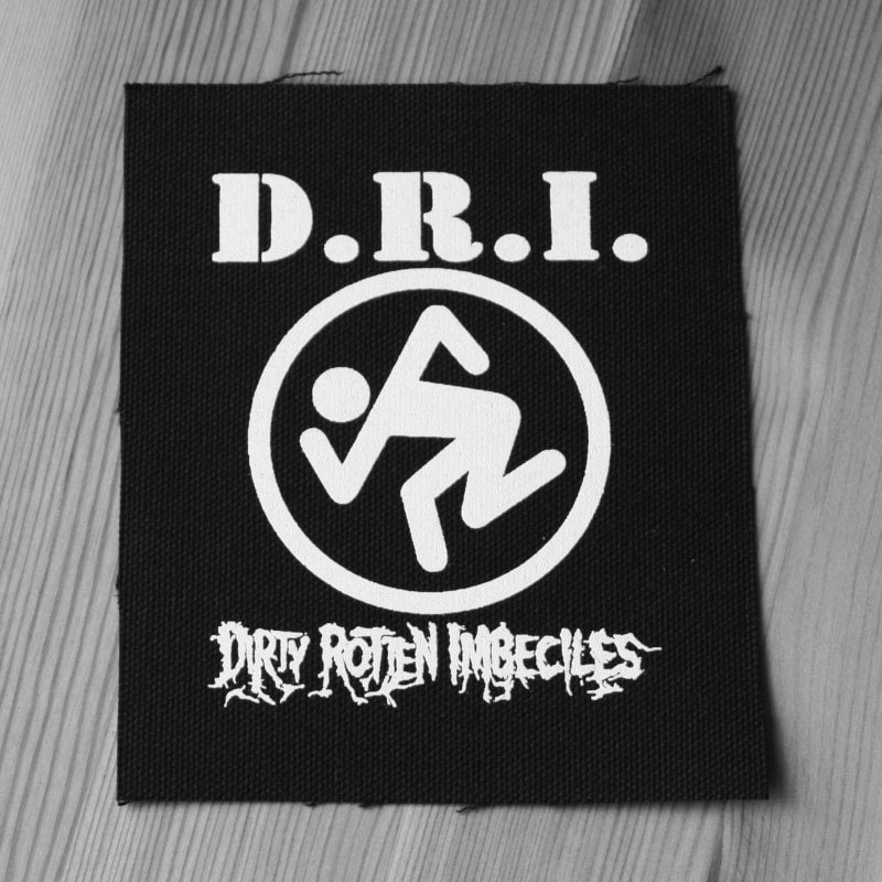 D.R.I. - White Logo & Skanker Man (Printed Patch) | Todestrieb