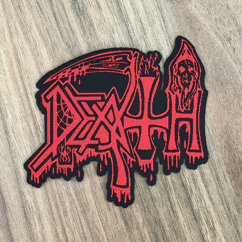 Death - Red Logo (Cutout) (Woven Patch) | Todestrieb