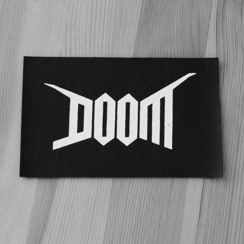Doom - White Logo (Leather) (Printed Patch) | Todestrieb