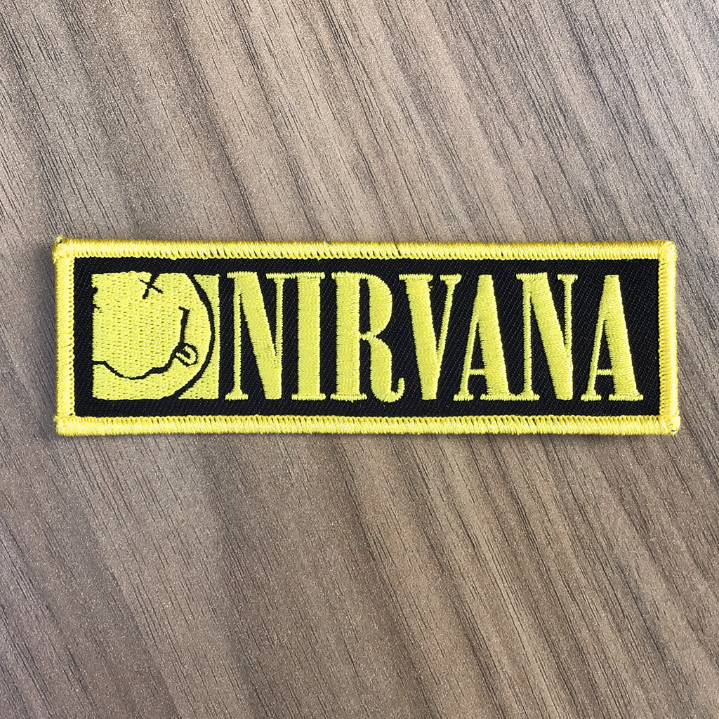 Nirvana - Yellow Logo & Smiley (Embroidered Patch) | Todestrieb