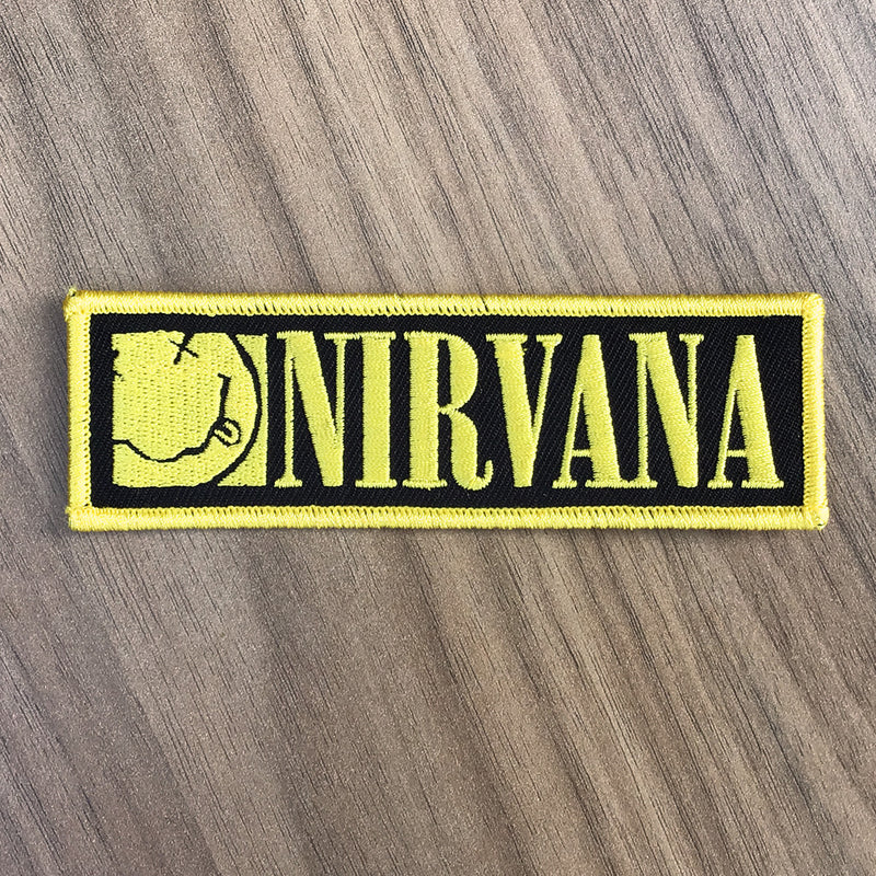 Nirvana - Yellow Logo & Smiley (Embroidered Patch) | Todestrieb